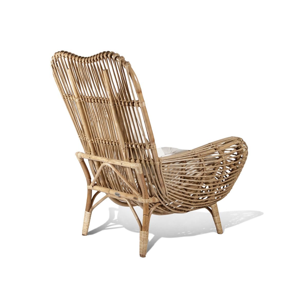 Round Back Rattan Arm Chair w Cushions